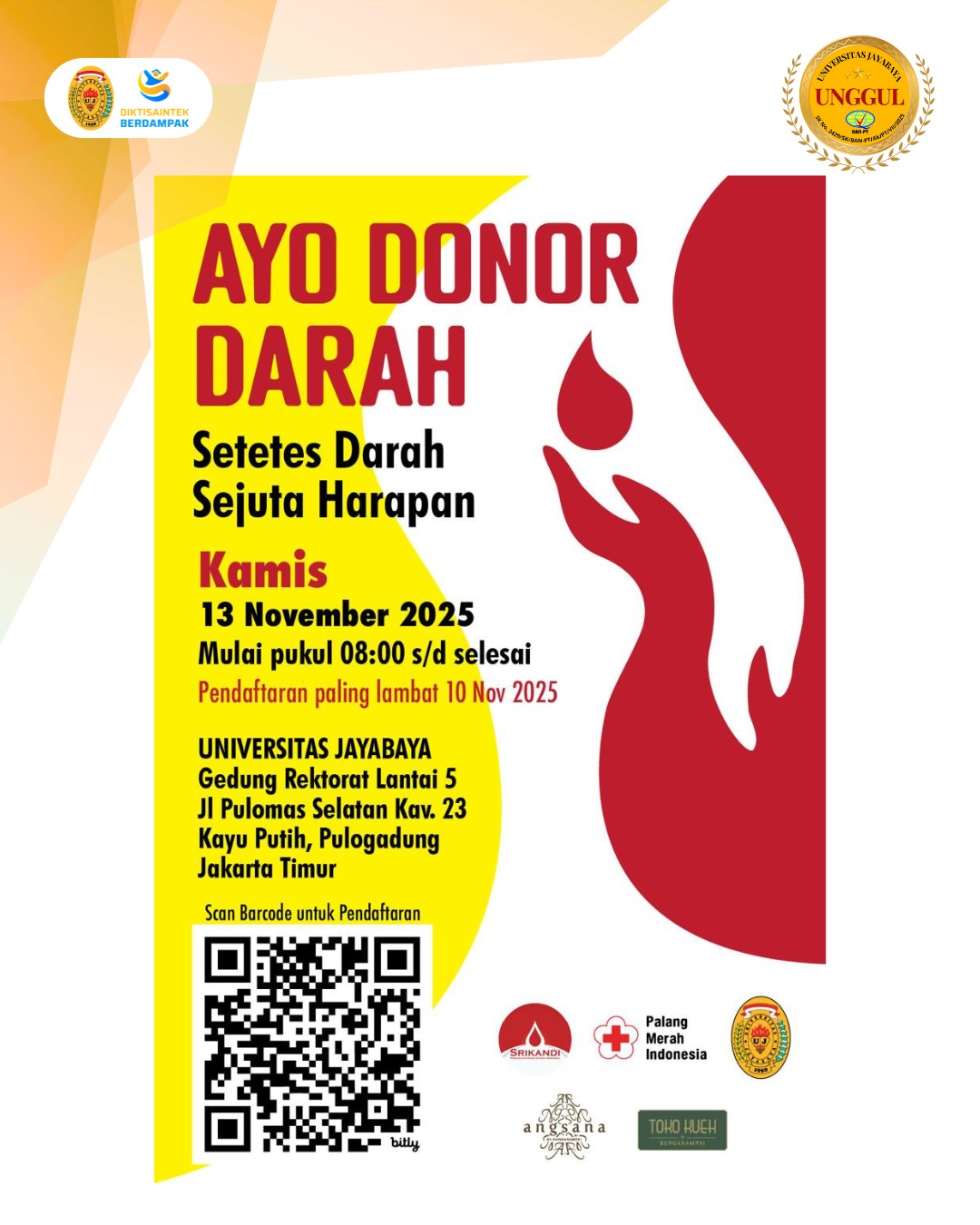 Universitas Jayabaya bersama dengan Srikandi PDDI dan PMI Membuka ...